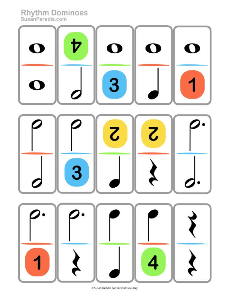 Juego de Domino Ritmo Musical PDF | PDF