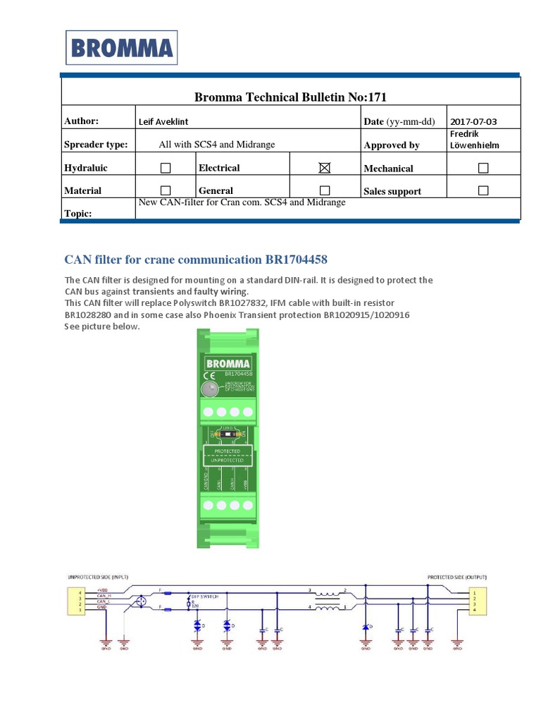171 - New CAN-filter For Cran Com. SCS4 and Midrange | PDF | Components ...