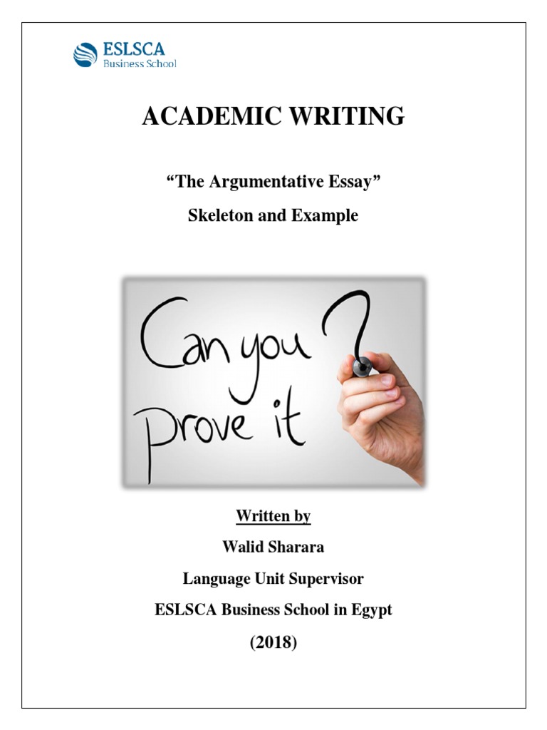 Argumentation Skeleton Example Updated | PDF | Brexit | Essays
