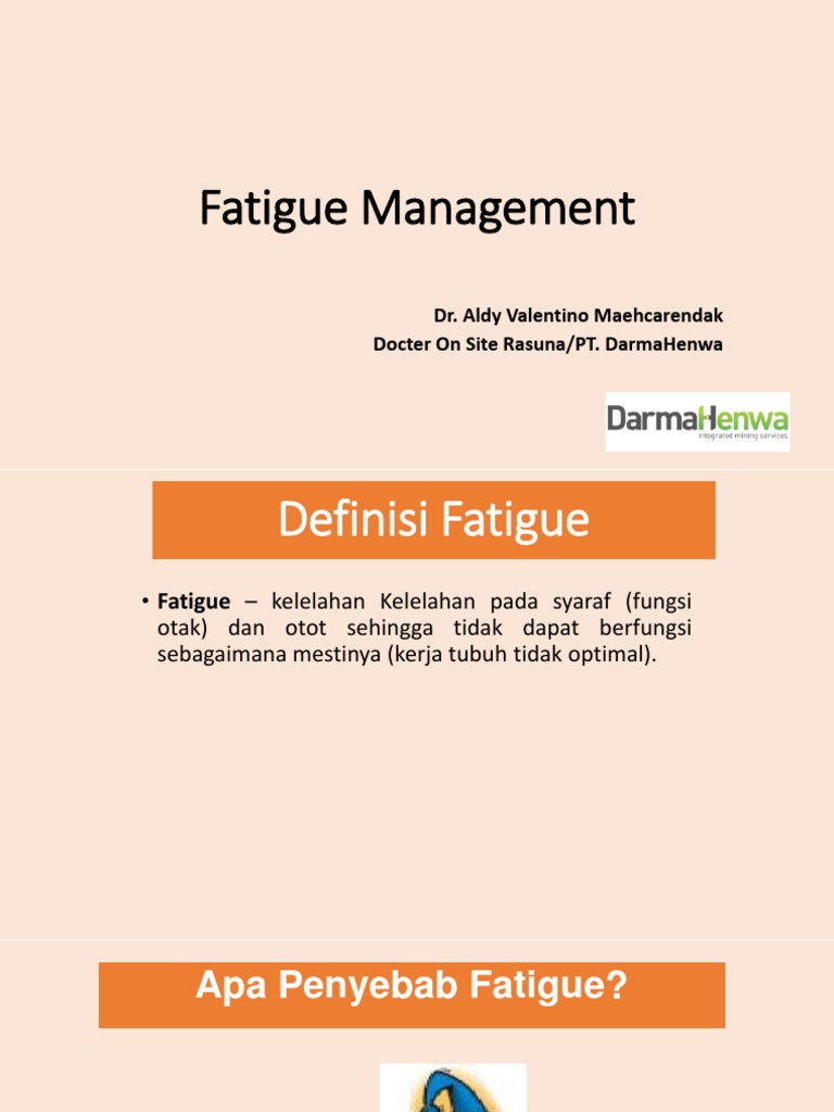 Fatigue Management Tips | PDF