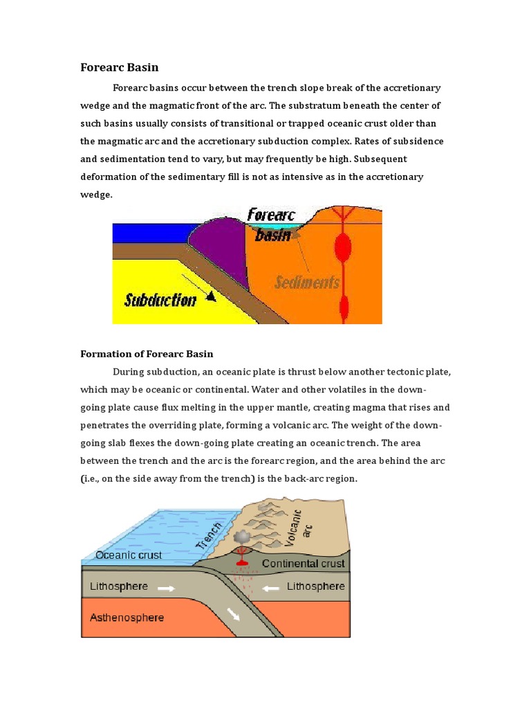 ForeArc and BackArc Basin | PDF | Geology | Structural Geology