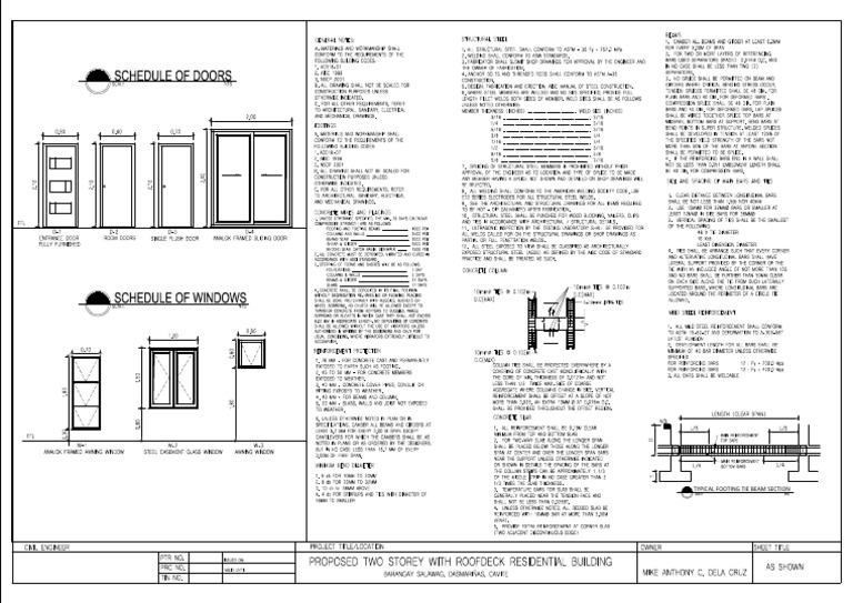 Typical Footing Tie Beam Section | PDF
