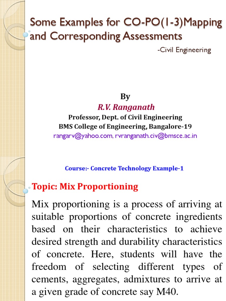 COPO | PDF | Concrete | Engineering