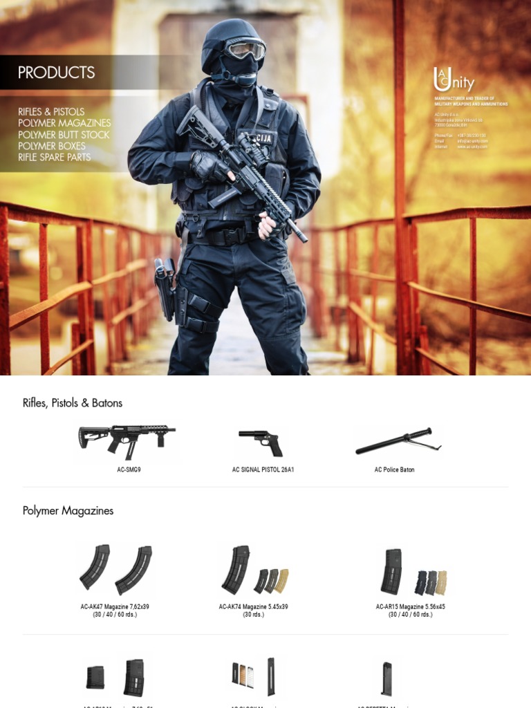 AC Unity Products | PDF | Magazine (Firearms) | Personal Weapons