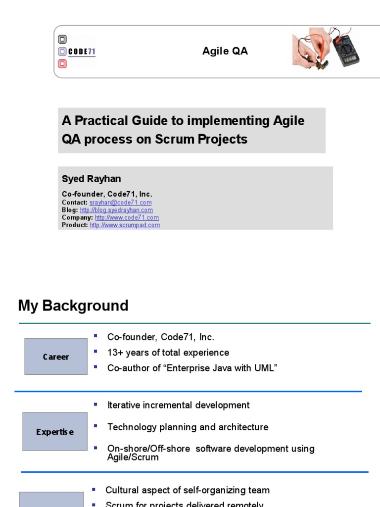 A Practical Guide To Implementing Agile Qa Process On Scrum Projects Download Free Pdf Agile 4373