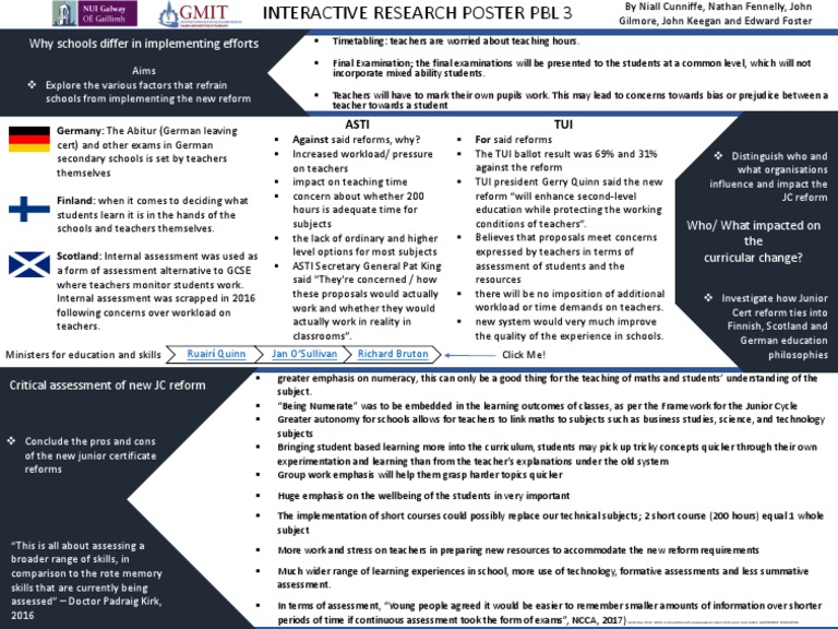 Poster Presentation pbl3 | PDF | Teachers | Curriculum