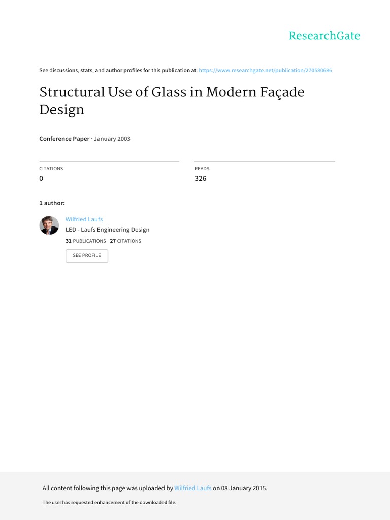 Structural Glass in Modern Facades | PDF | Dome | Glasses