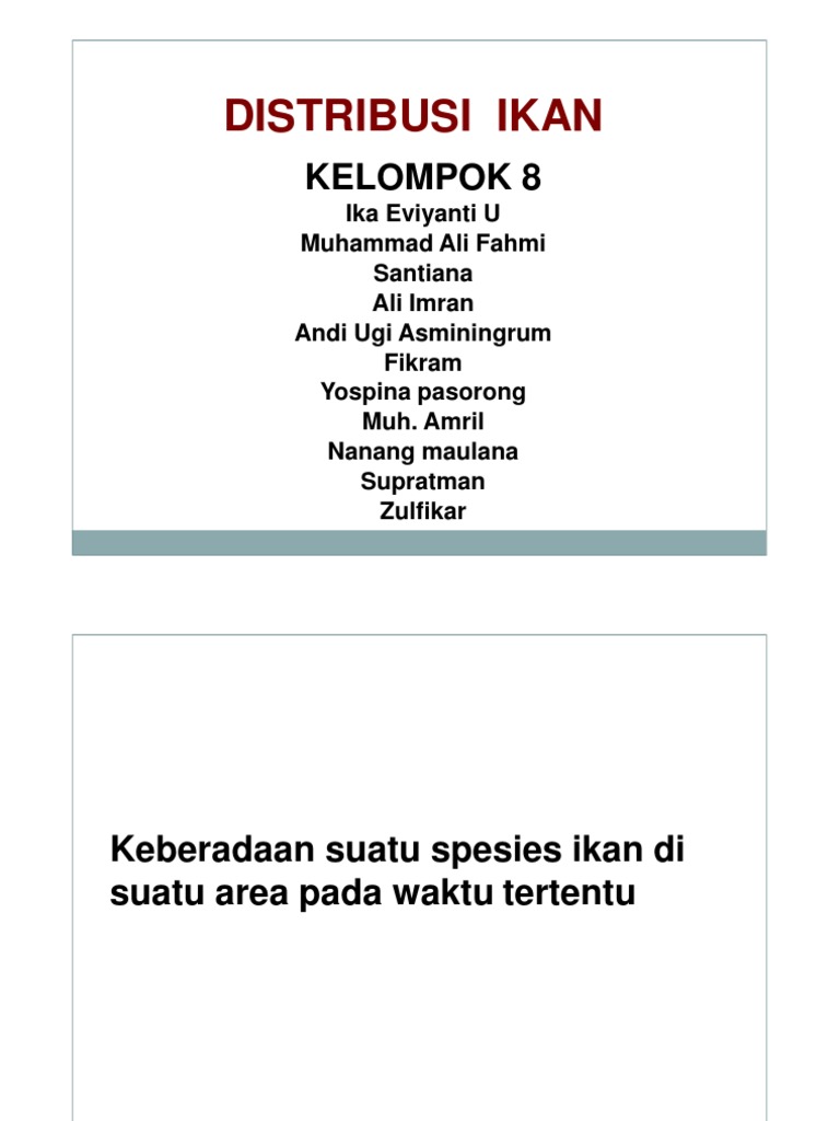 Distribusi Ikan Kelompok 2 | PDF | Ilmu Sosial
