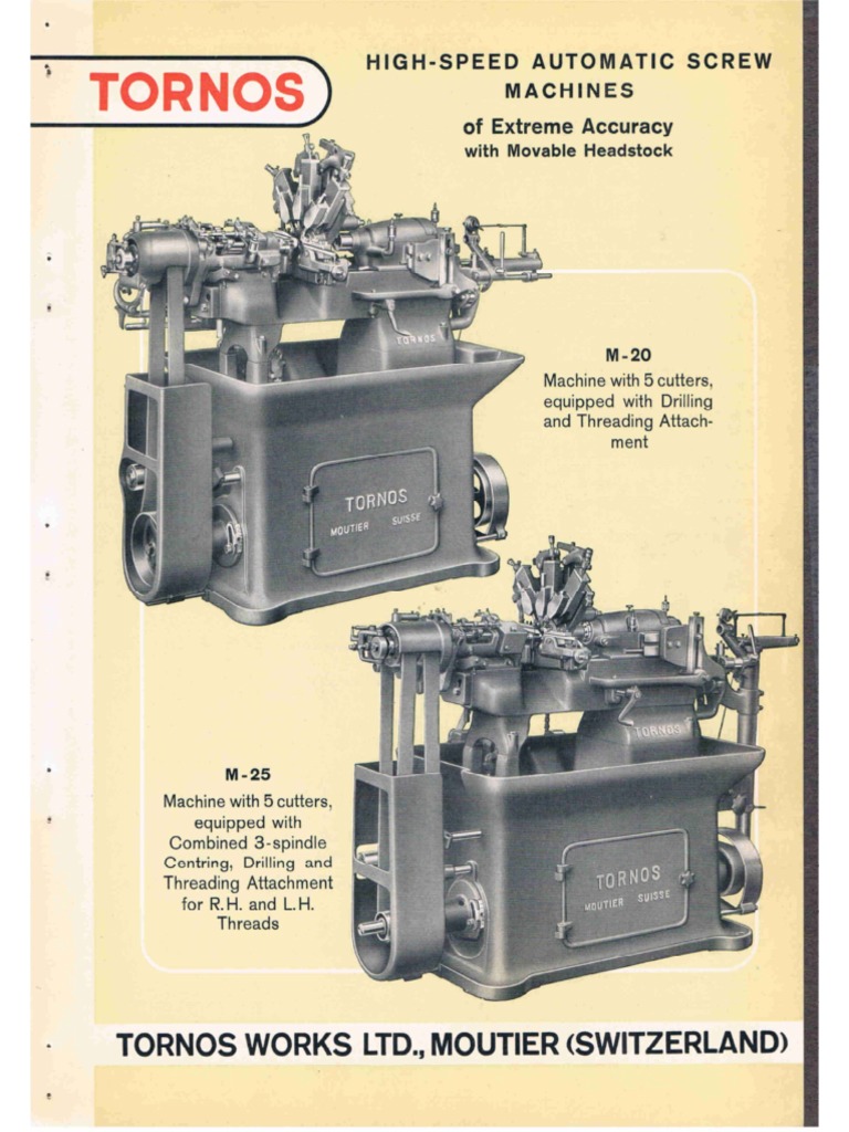 M20-M25 Tornos Dimensions | PDF