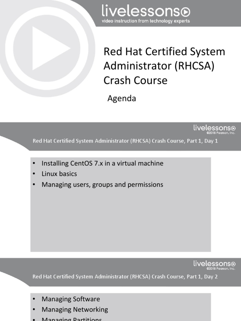 RHCSA Part 1 Sander Van Vugt | PDF | Ip Address | File System