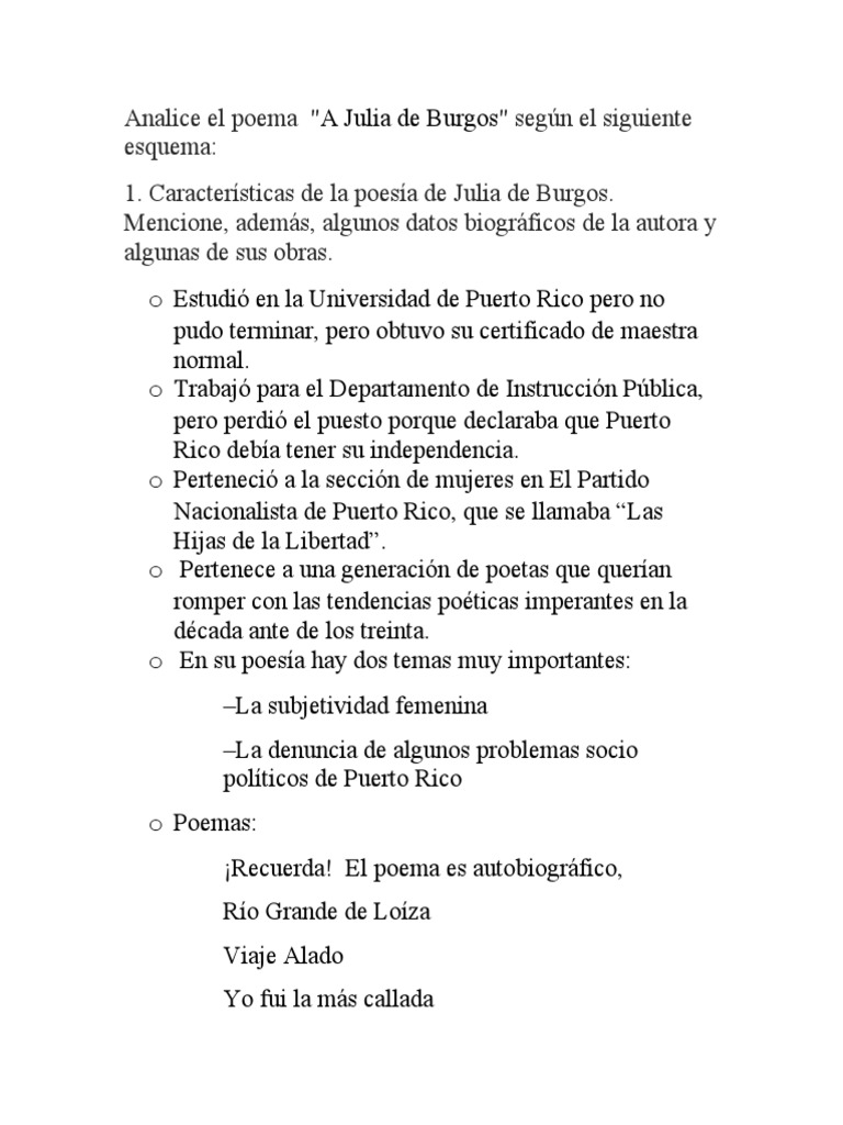 A Julia de Burgos | PDF | Poesía