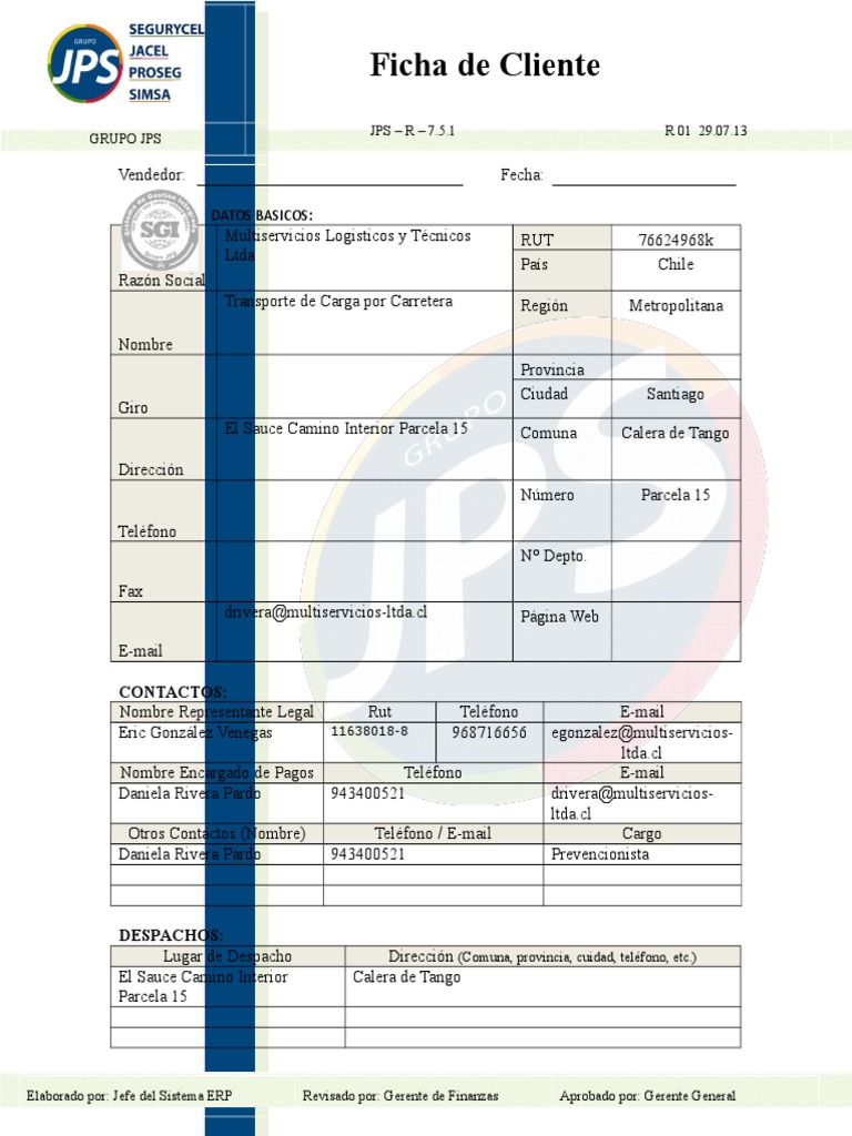 Ficha de Cliente SEGURYCEL | PDF | ciberespacio | Informática
