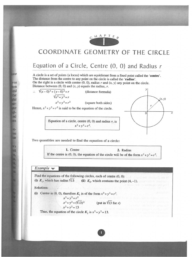 Coordinate Geometry Circle Part1 PDF | PDF