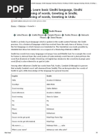 Sindhi Language Basics and Greetings | PDF