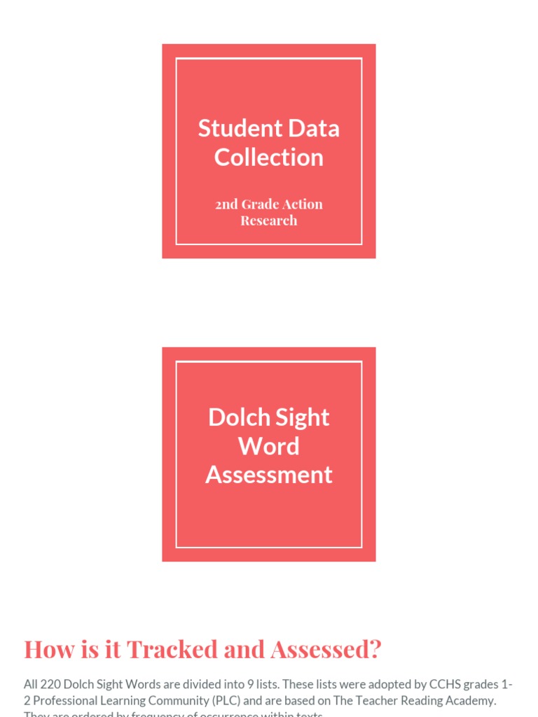 Student Data Collection: 2nd Grade Action Research | PDF | Spelling ...