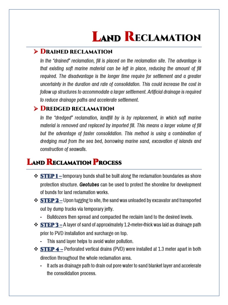 Land Reclamation | PDF | Drainage | Groundwater