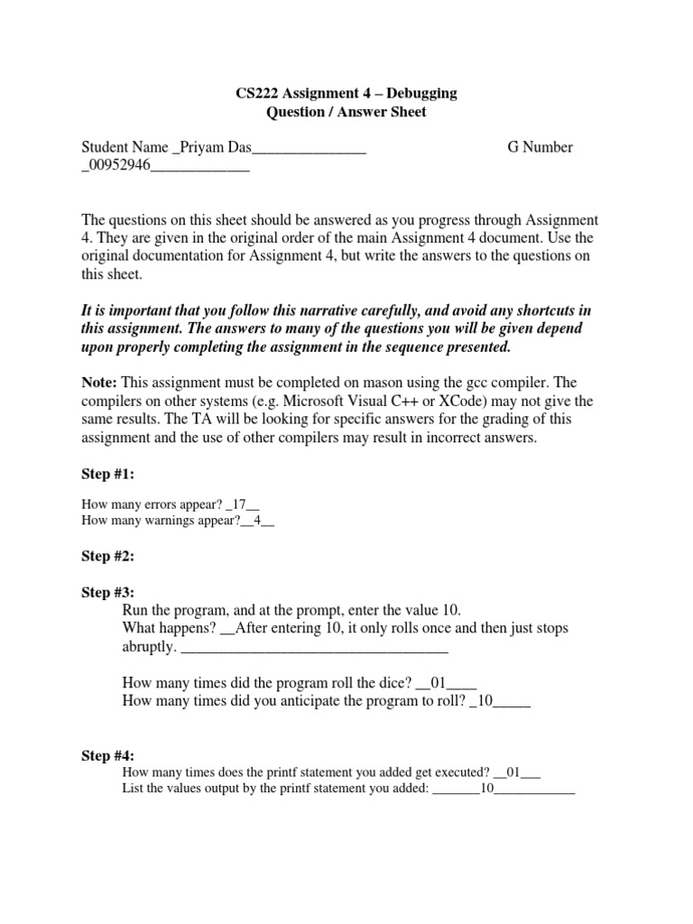 hw4 Debug | PDF | Compiler | Computer Engineering