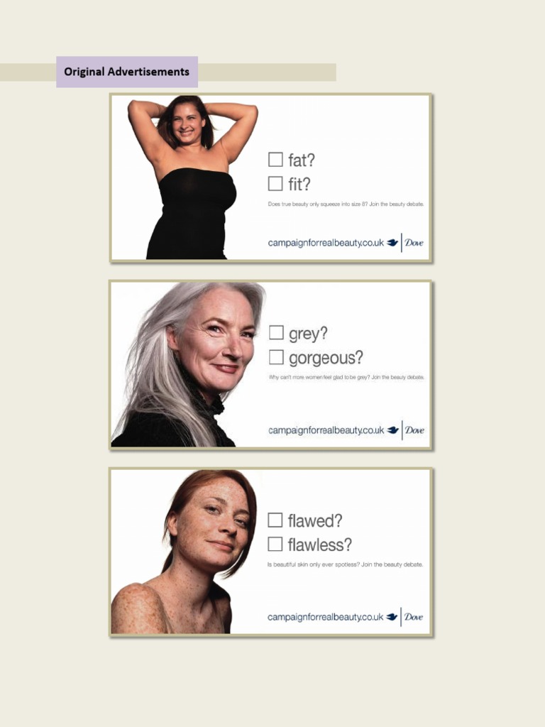 Analysis of Dove's Campaign For Real Beauty Advertisements | PDF ...