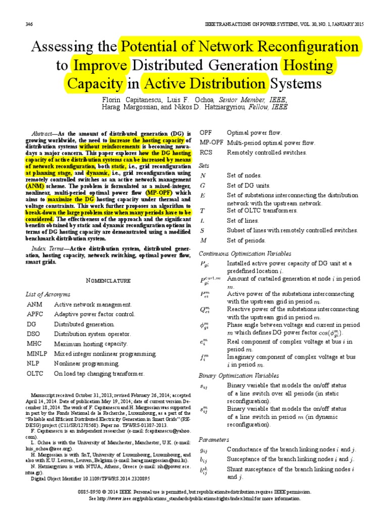 Assessing The Potential Of Network Reconfiguration To Improve