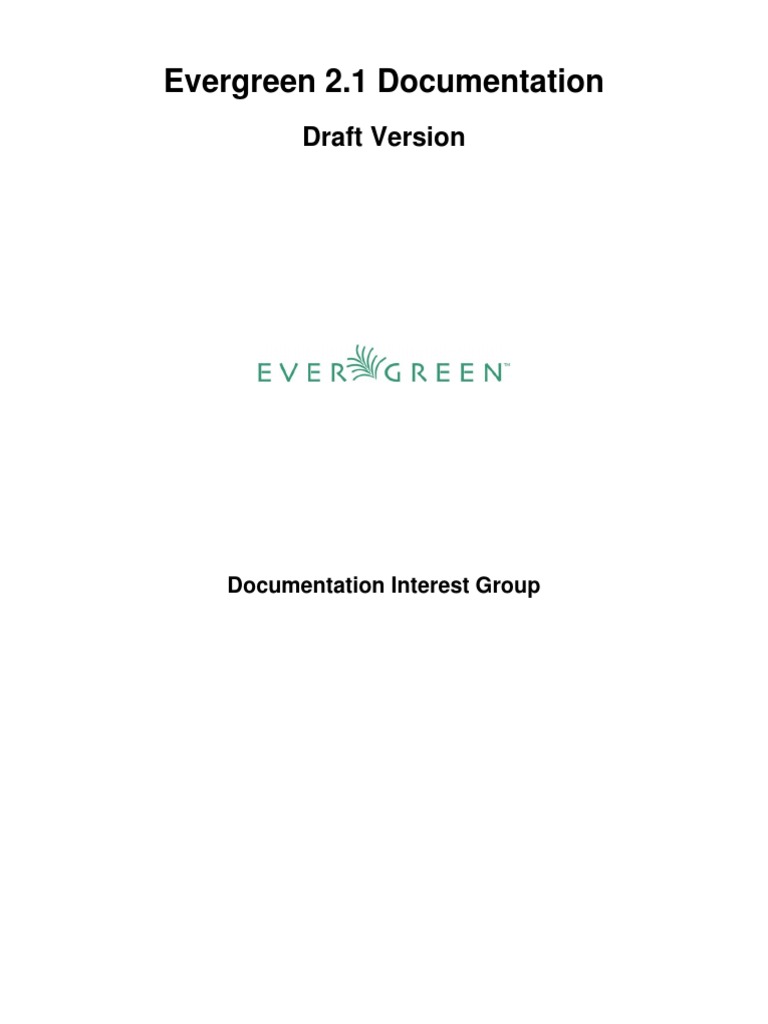 Evergreen Documentation PDF | PDF | Library (Computing) | Regular ...
