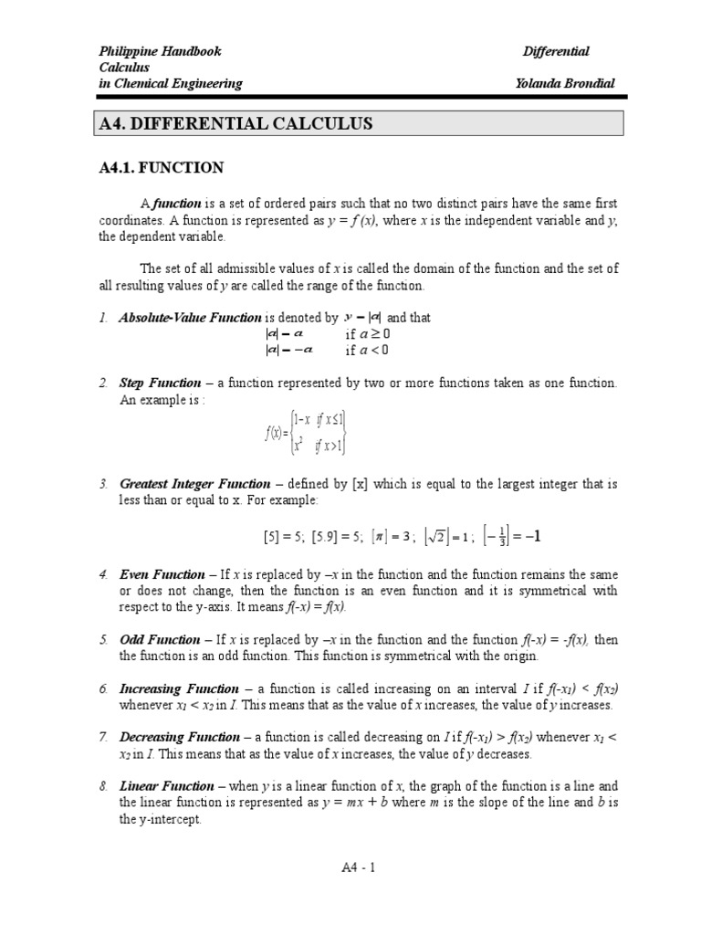 A104 - Differential Calculus | PDF | Maxima And Minima | Derivative