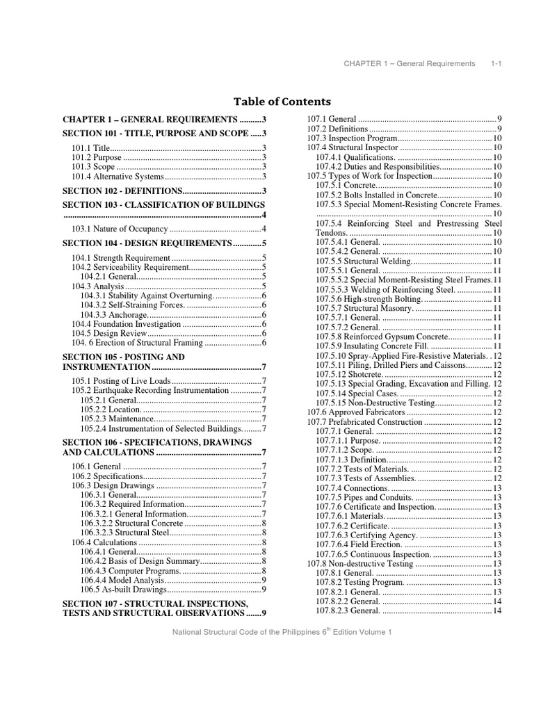Chapter 1 General Requirements | PDF | Prestressed Concrete | Building