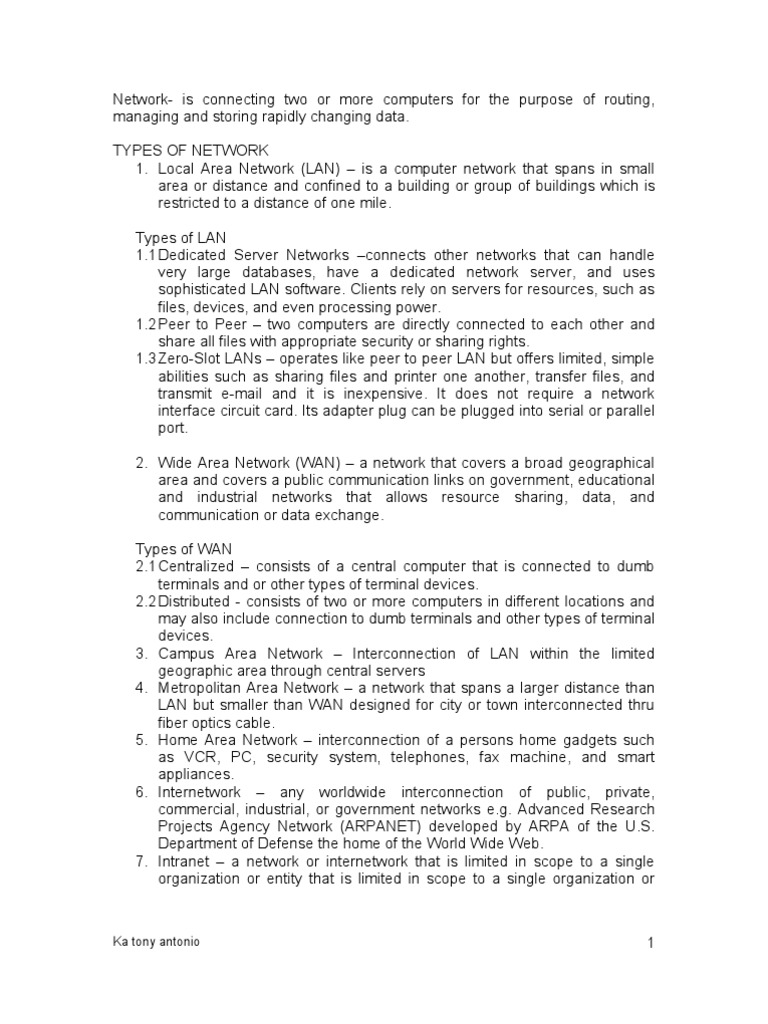 Network | PDF | Local Area Network | Computer Network