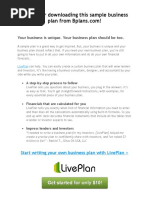 Business Plan Format | PDF | Business Plan | Balance Sheet