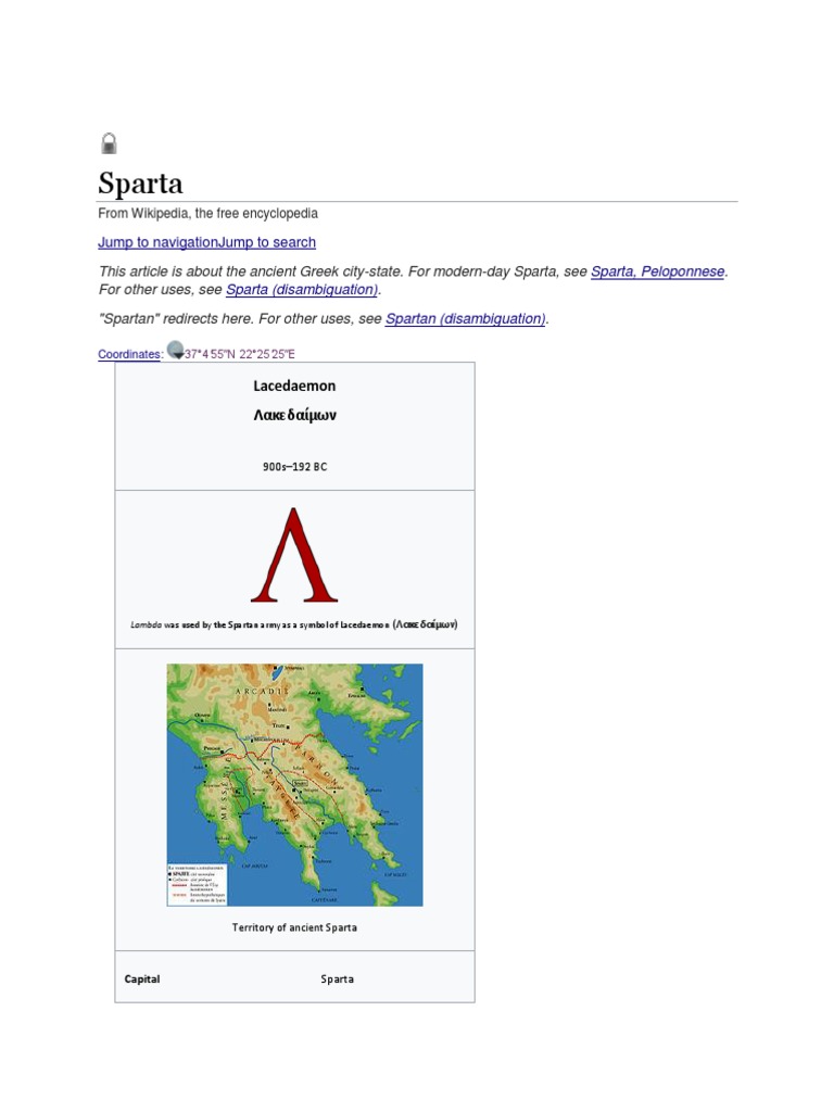 Sparta: Jump To Navigationjump To Search | PDF | Sparta | Ancient Greece