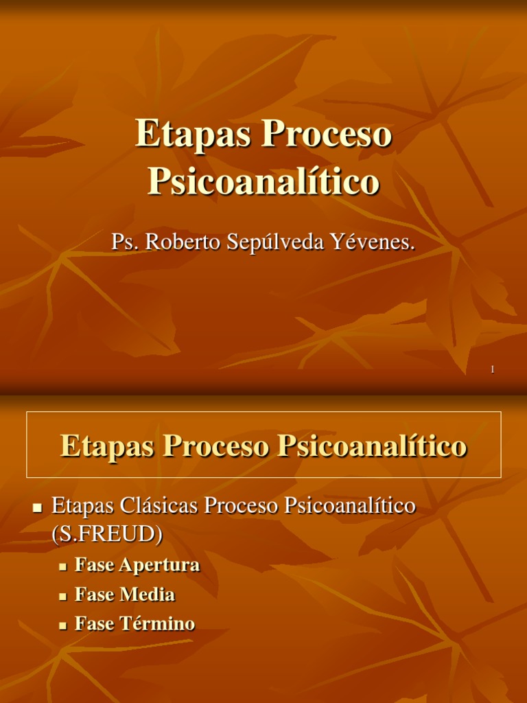 Etapas Proceso Psicoanalitico | PDF