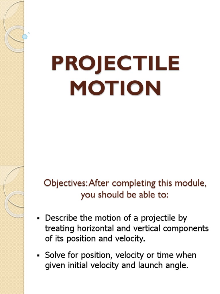 Projectile Motion | PDF | Spacetime | Mechanical Engineering