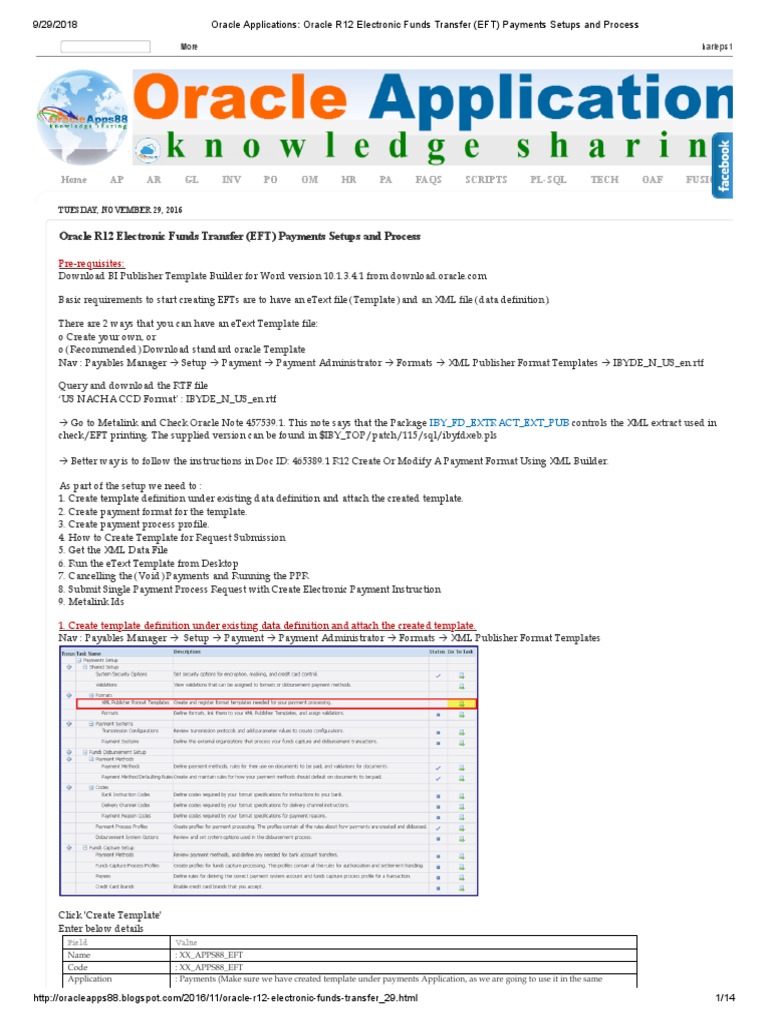 Eft Payment Creation | PDF | Payments | Invoice