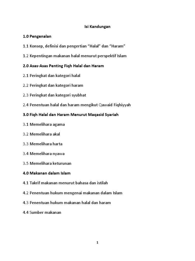 Bab 1 Pengenalan Halal Dan Haram Update | PDF | Kesehatan Holistik | Agama & Spiritualitas