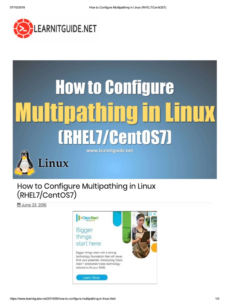 Multipath Linux 7 | PDF