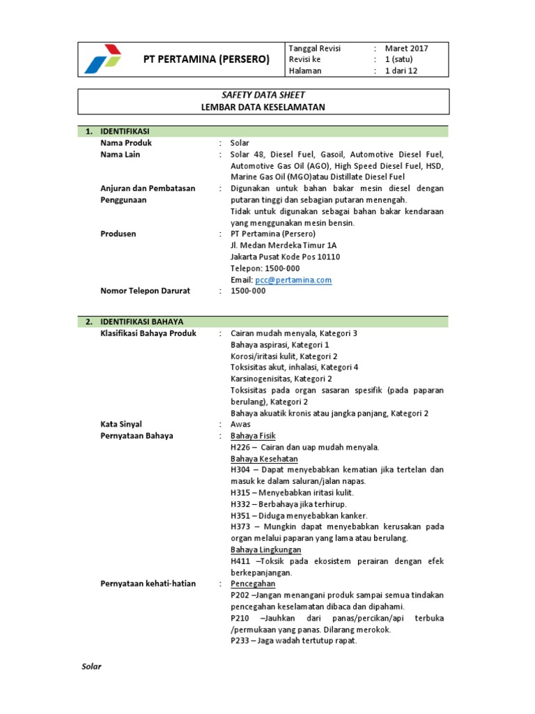 Msds Solar 2017 | PDF