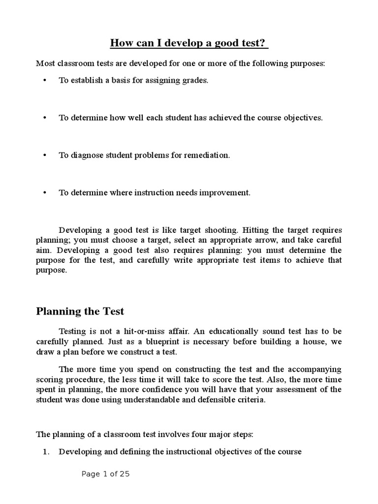 Construction of Achievement Test and Its Standardization | PDF ...