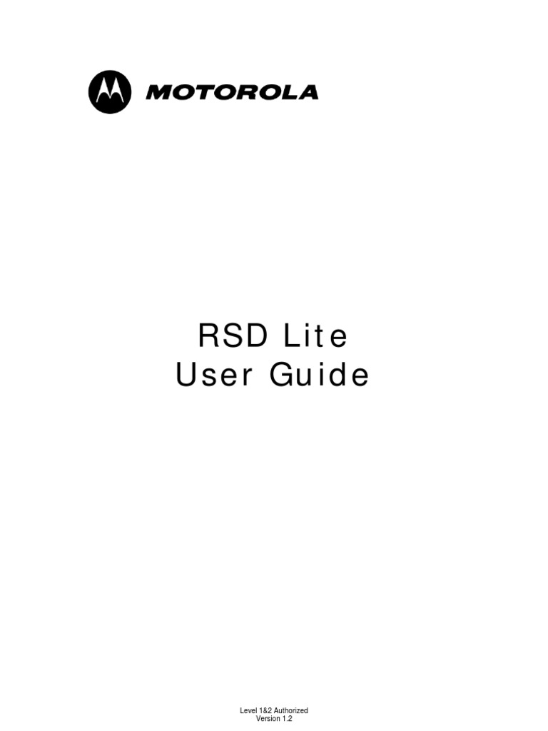 RSD Lite - User Guide Level 1& 2 Authorized v1.2 | PDF