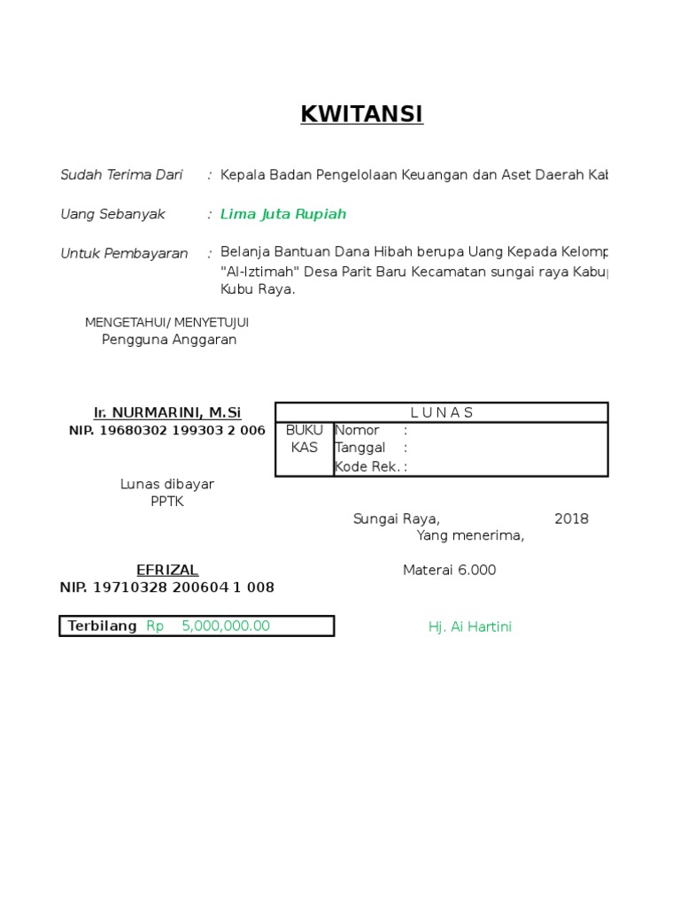 KWITANSI | PDF