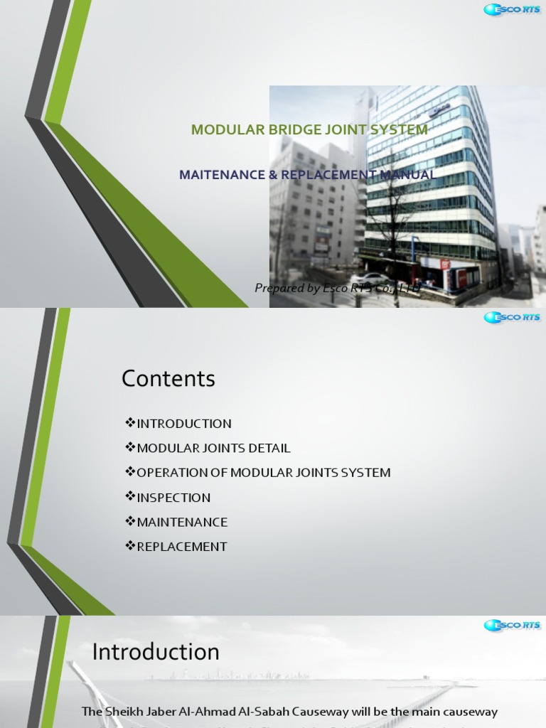 Modular Bridge Joint System: Maitenance & Replacement Manual | PDF ...