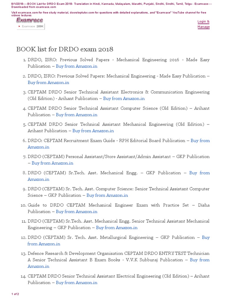Drdo Books | PDF | Engineering | Science And Technology