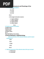 Ophthalmology MCQ With Answers | PDF | Glaucoma | Visual Acuity