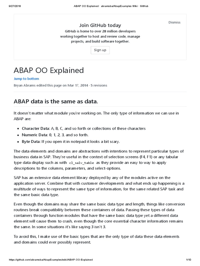 ABAP OO Explained With Example | PDF | Object Oriented Programming ...