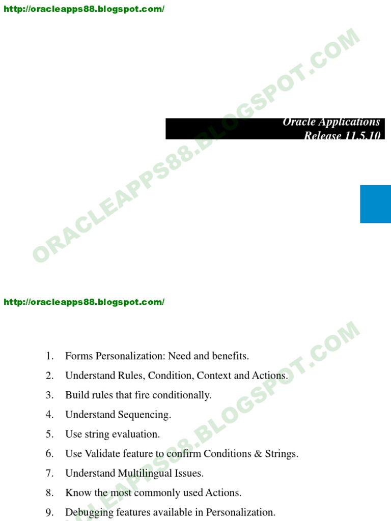 Forms Personalization 1 Pdf Computing Computer Programming 