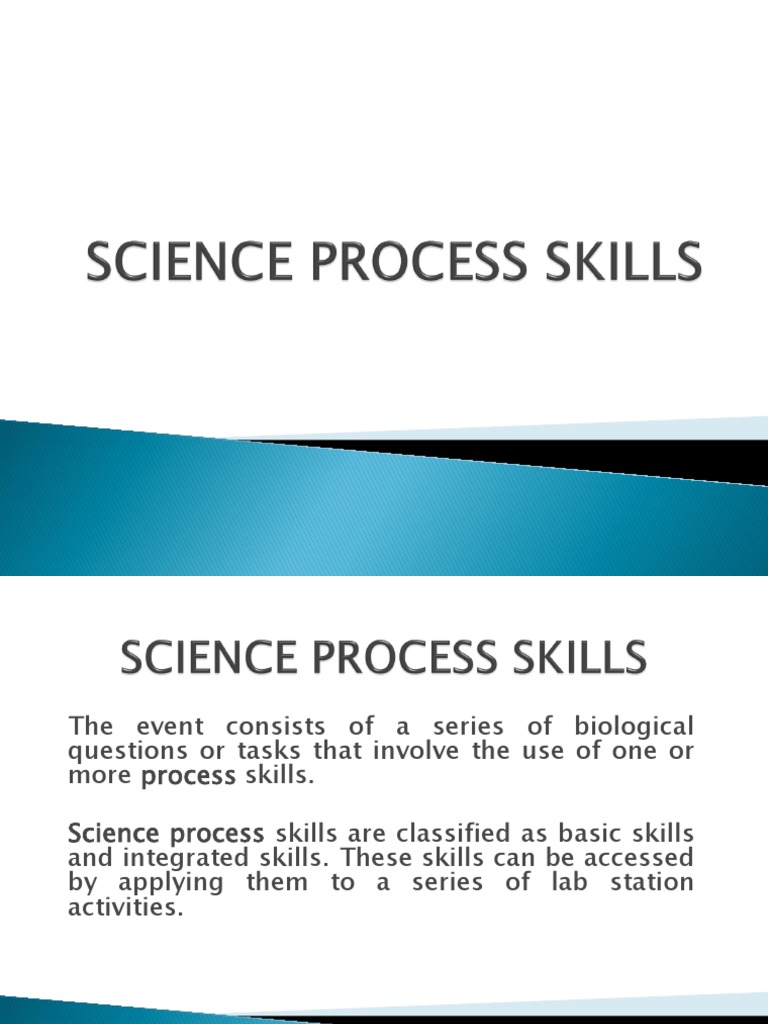 Science Process Skills.pdf | Experiment | Observation