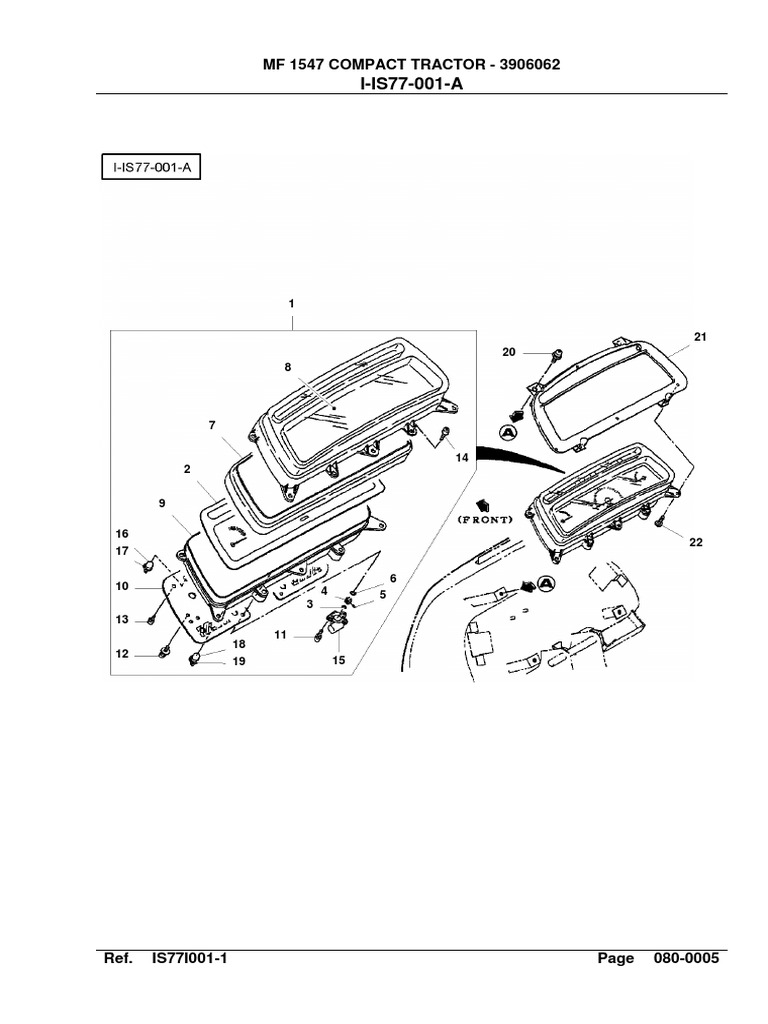 MF 1547 Compact Tractor Wiring Guide | PDF | Screw | Electrical Connector