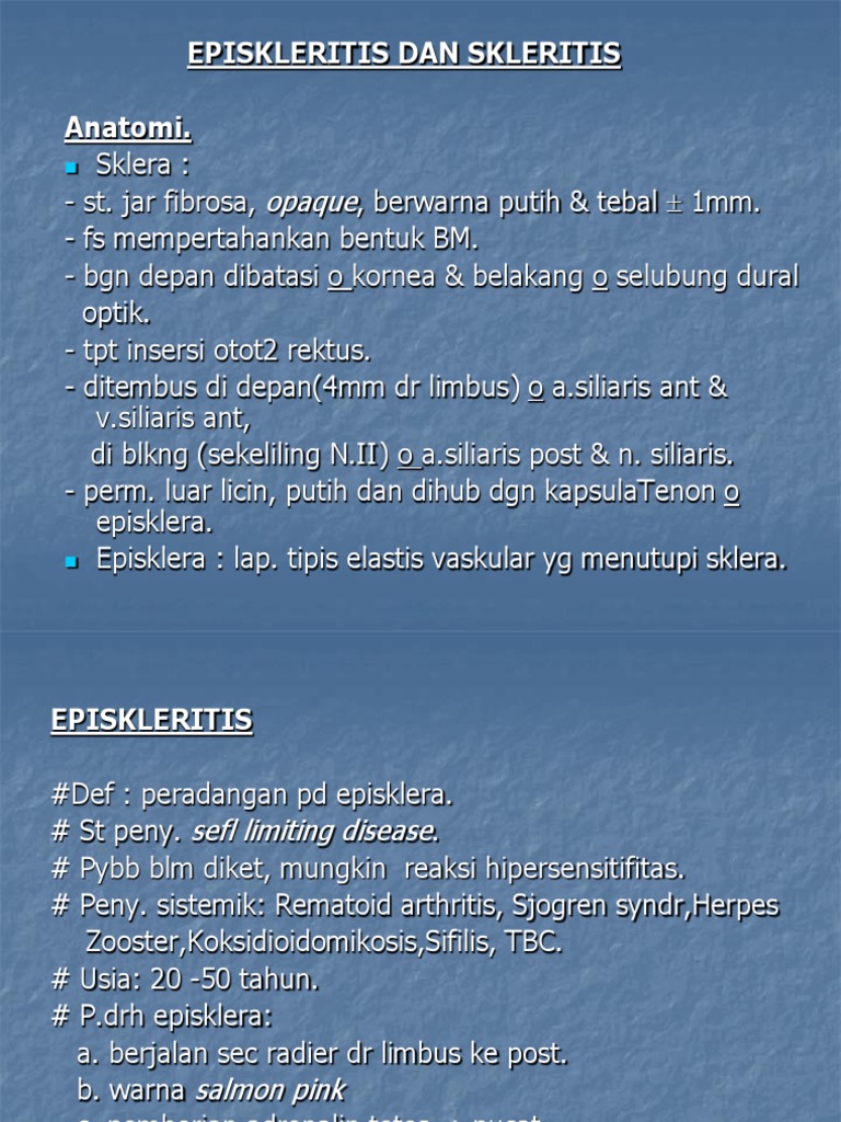 Episkleritis& Skleritis | PDF