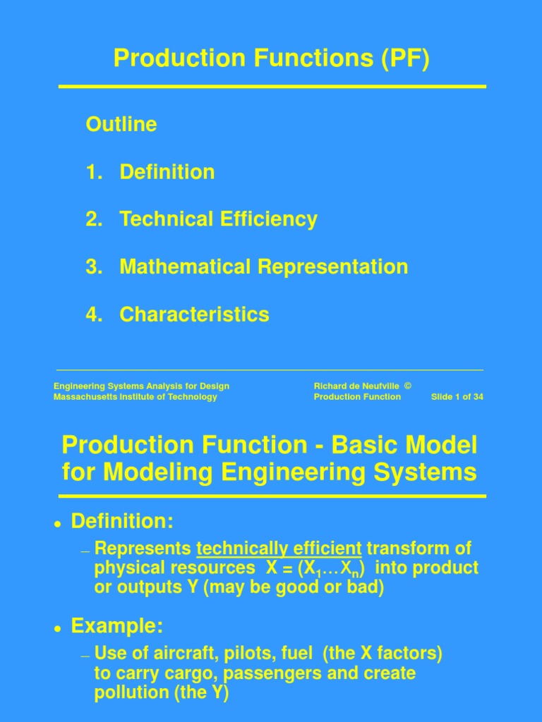 Production Function PDF Production Function Function Mathematics 