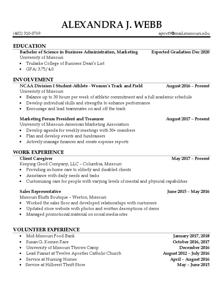 Alexandra Webb Resume | PDF