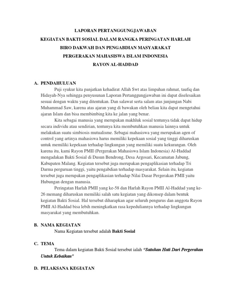 LPJ Baksos 2018 | PDF | Ilmu Sosial | Gaya Hidup