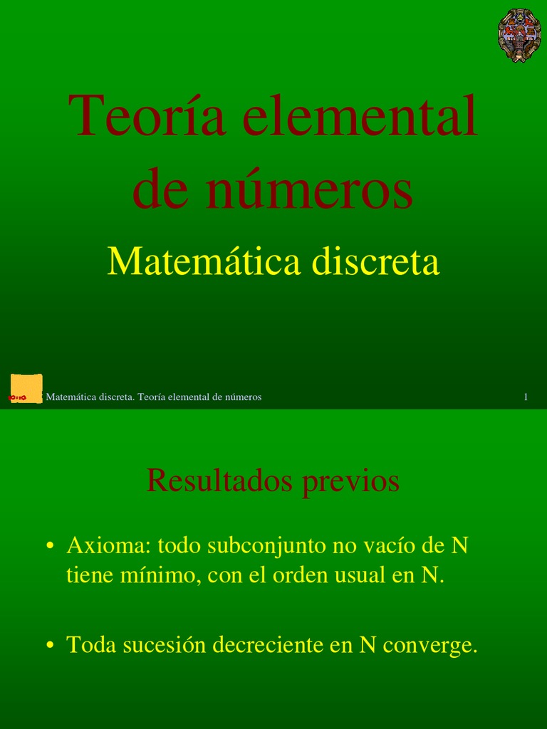 Teoria Elemental de Numeros | División (Matemáticas) | Número primo